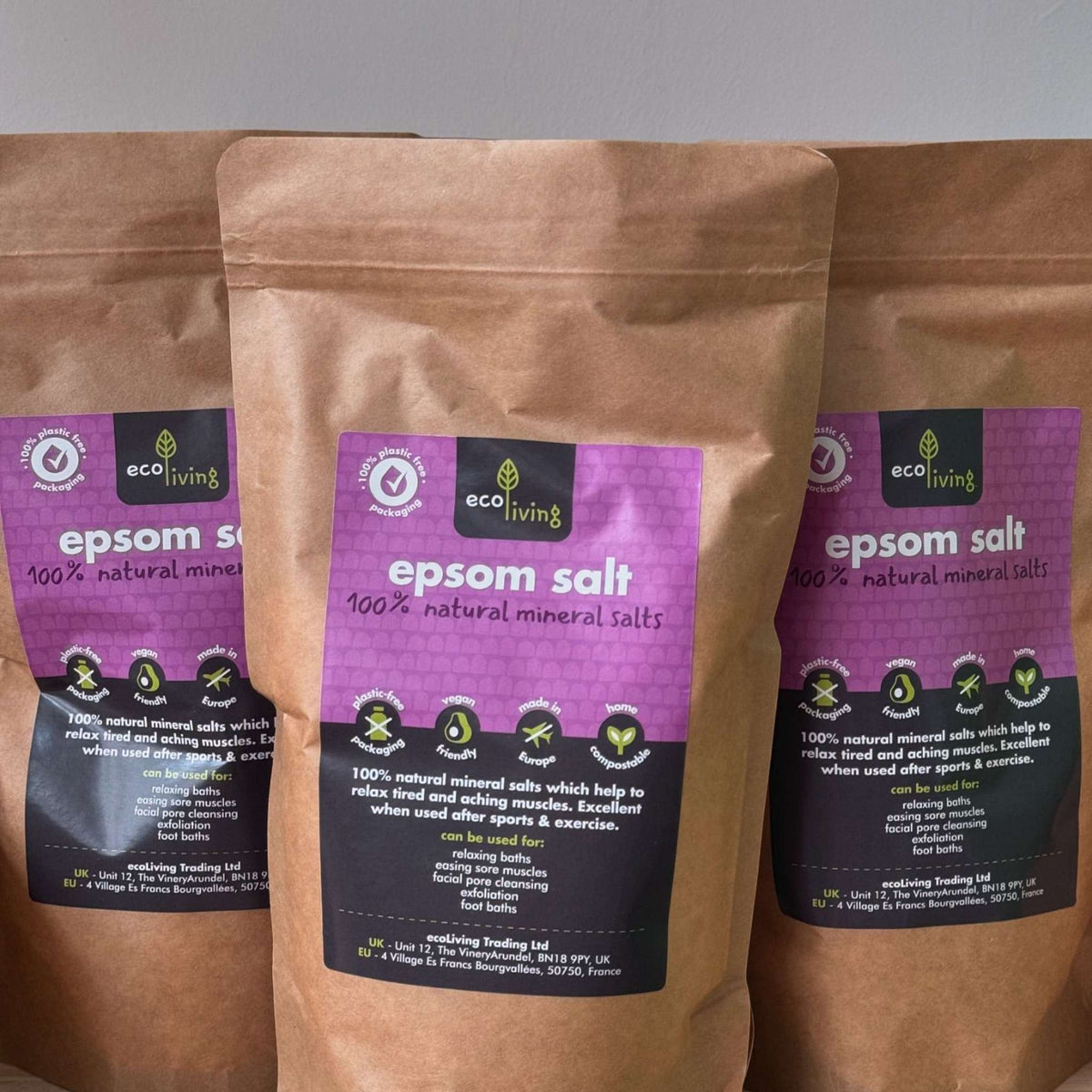 Natural Epsom Salt - 750g - ecoLiving – Faerly