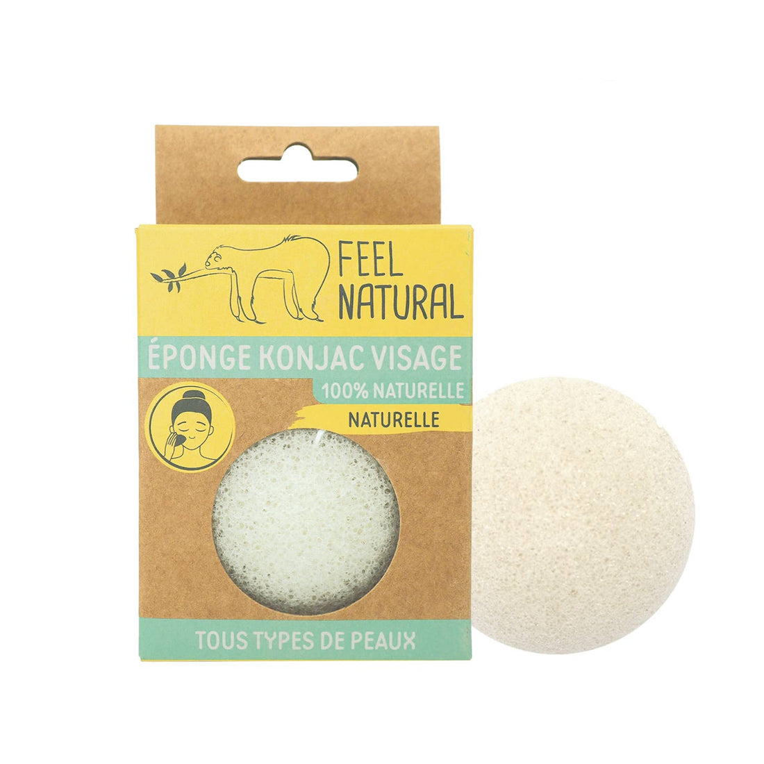 Konjac Sponge - Facial Sponge - Natural - Feel Natural – Faerly