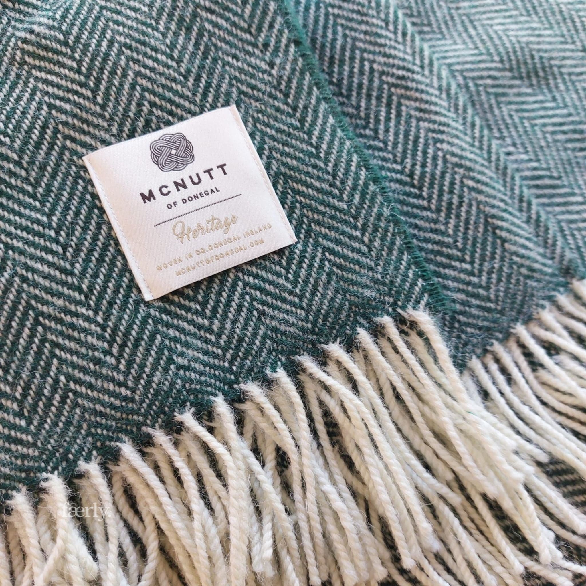 100% Pure Wool Throw - Heritage Collection - Spruce Herringbone - McNu ...