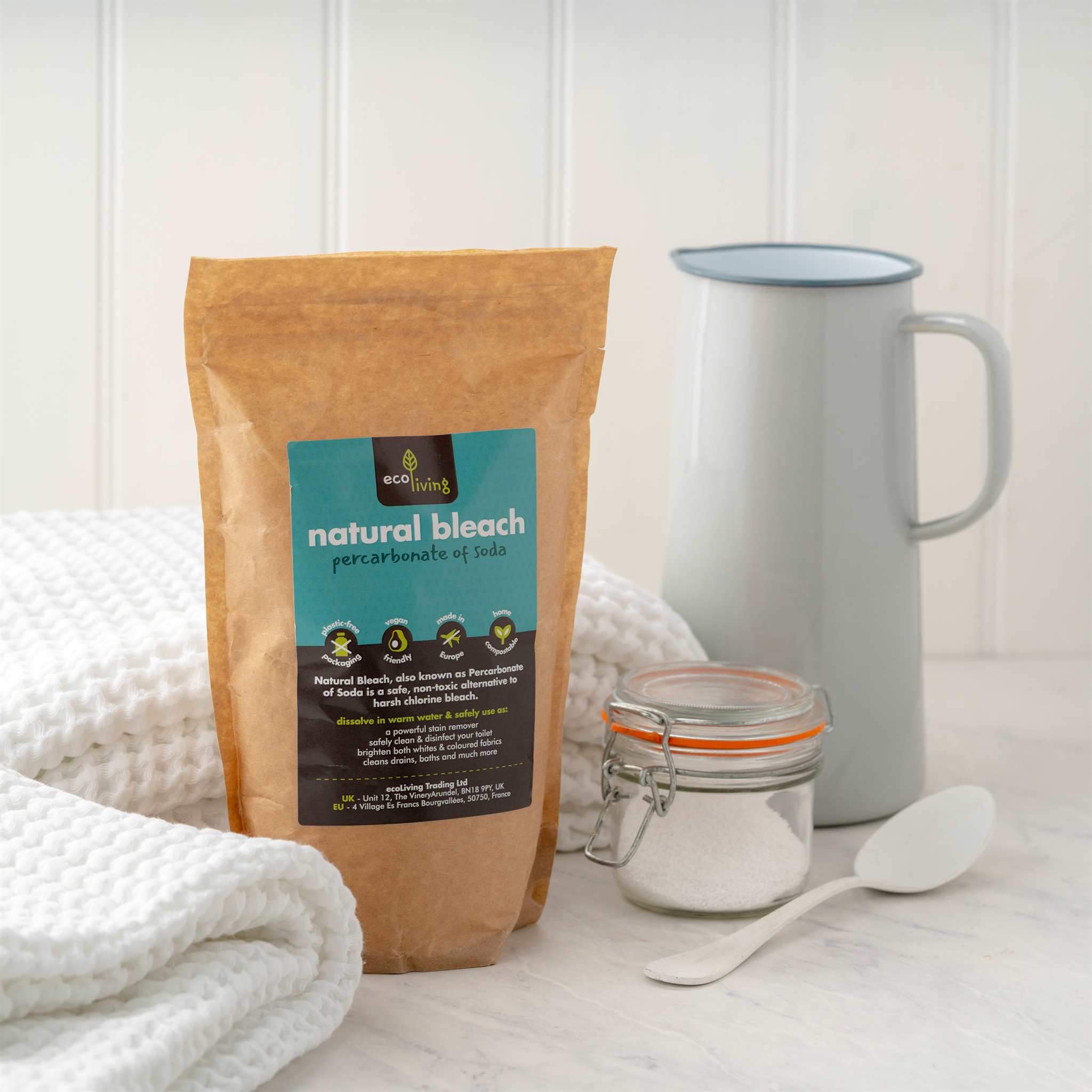 Natural Bleach- Percarbonate of Soda - Green Bleach - 750g - ecoLiving ...