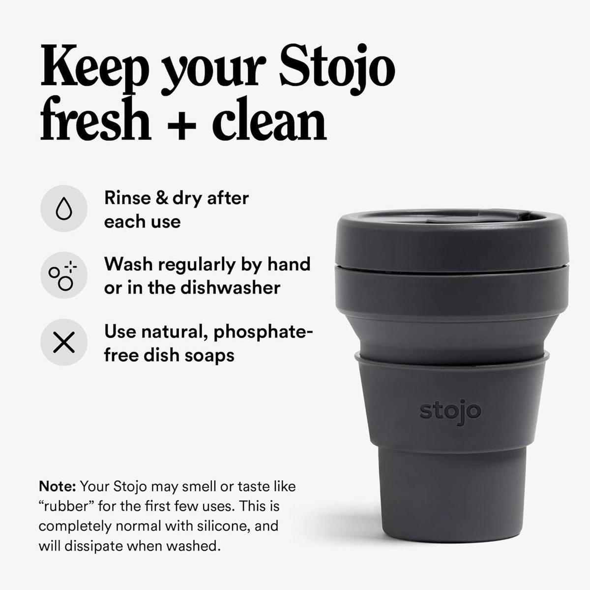 Stojo Collapsible & Reusable Travel Mug 12oz/355ml - Carbon – Faerly