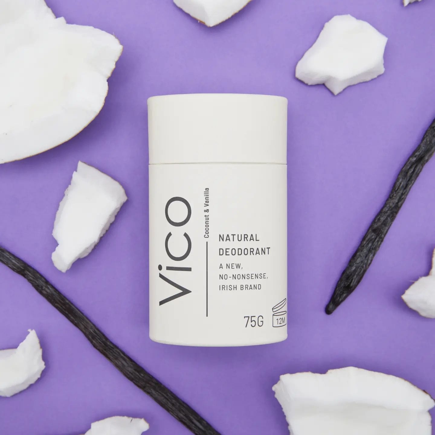 Vico Natural Deodorant Stick 55g - 24hr Odour Protection - Coconut & V ...