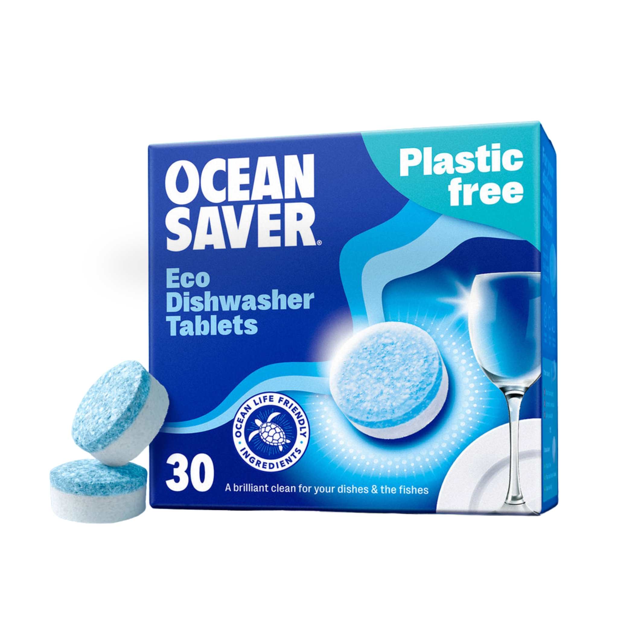 Eco Dishwasher Tablets - Plastic Free - 30 Pack - OceanSavers – Faerly