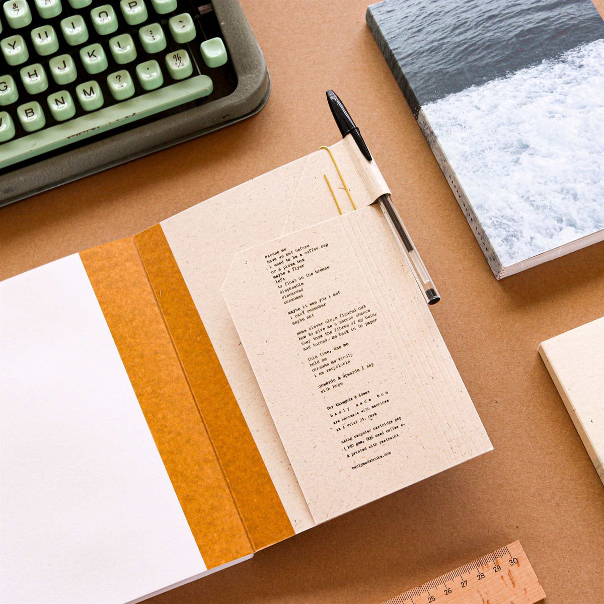 A5 100% Recycled Notebook - Hook Head - Badly Made Books – Faerly