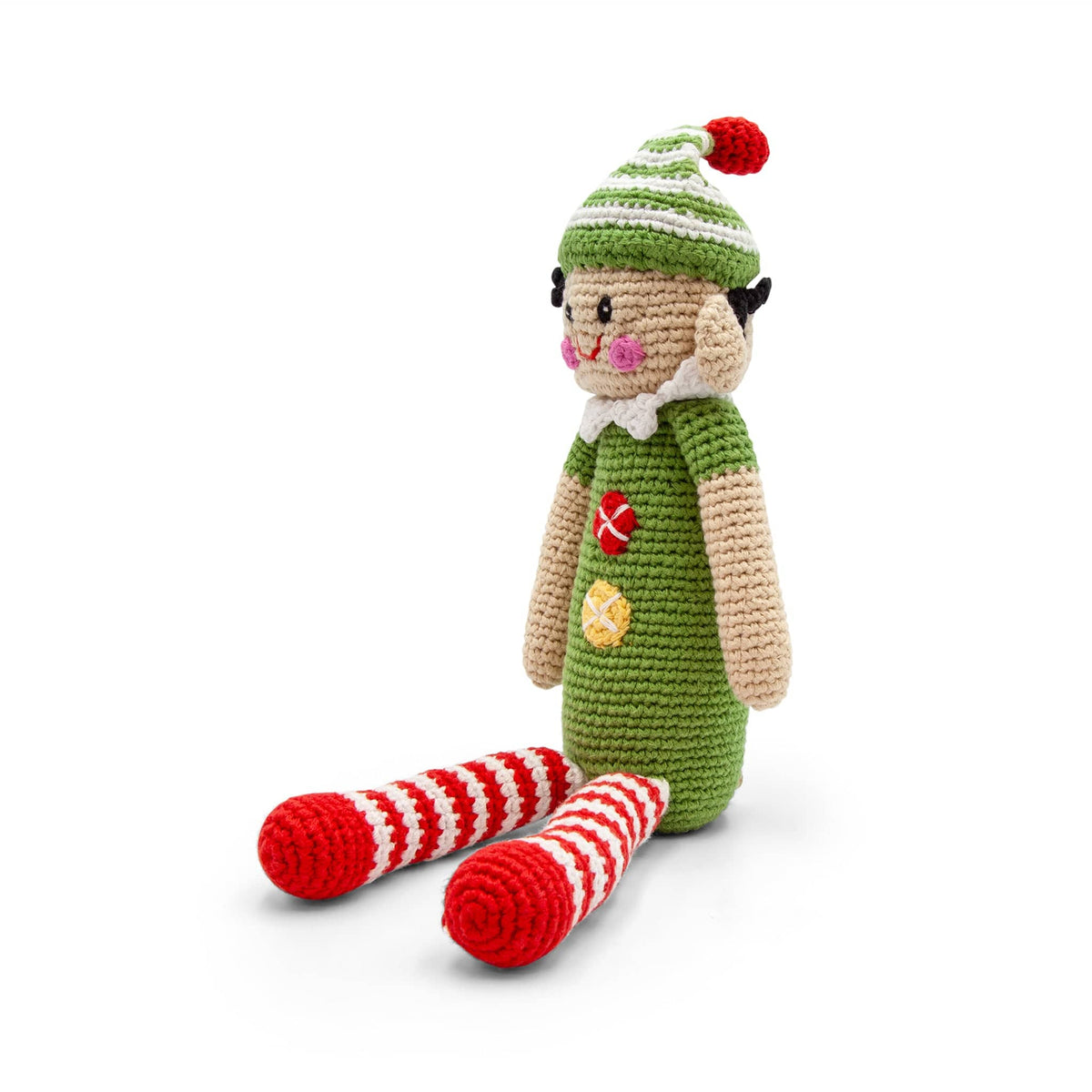 Fairtrade Crochet Baby Rattle - Large Elf Doll – Faerly