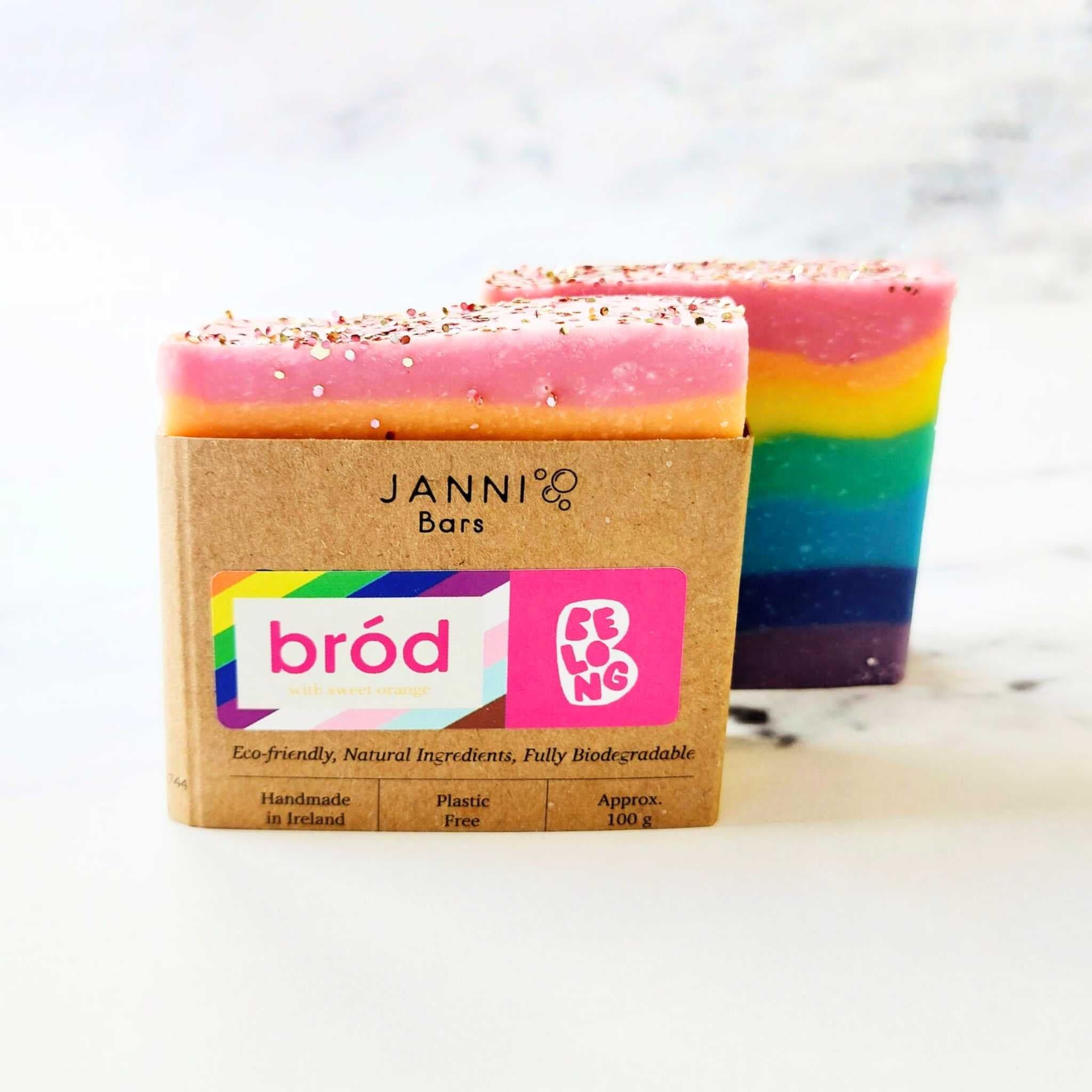 Bród Rainbow Pride Soap - Sweet Orange - Handmade by Janni Bars – Faerly