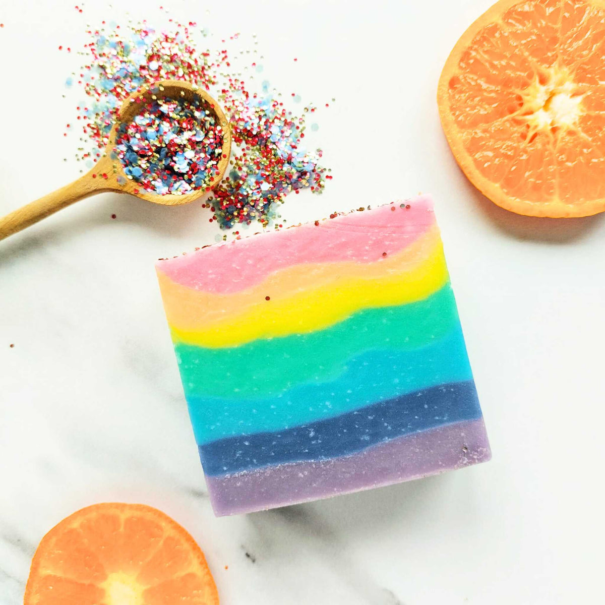 Bród Rainbow Pride Soap - Sweet Orange - Handmade by Janni Bars – Faerly
