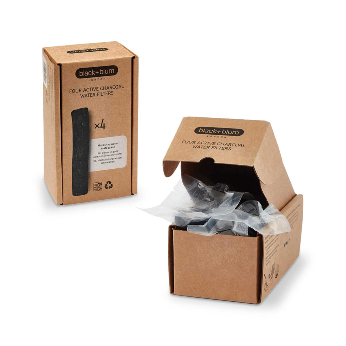 Charcoal Water Filter - Pack of 4 - Black & Blum – Faerly