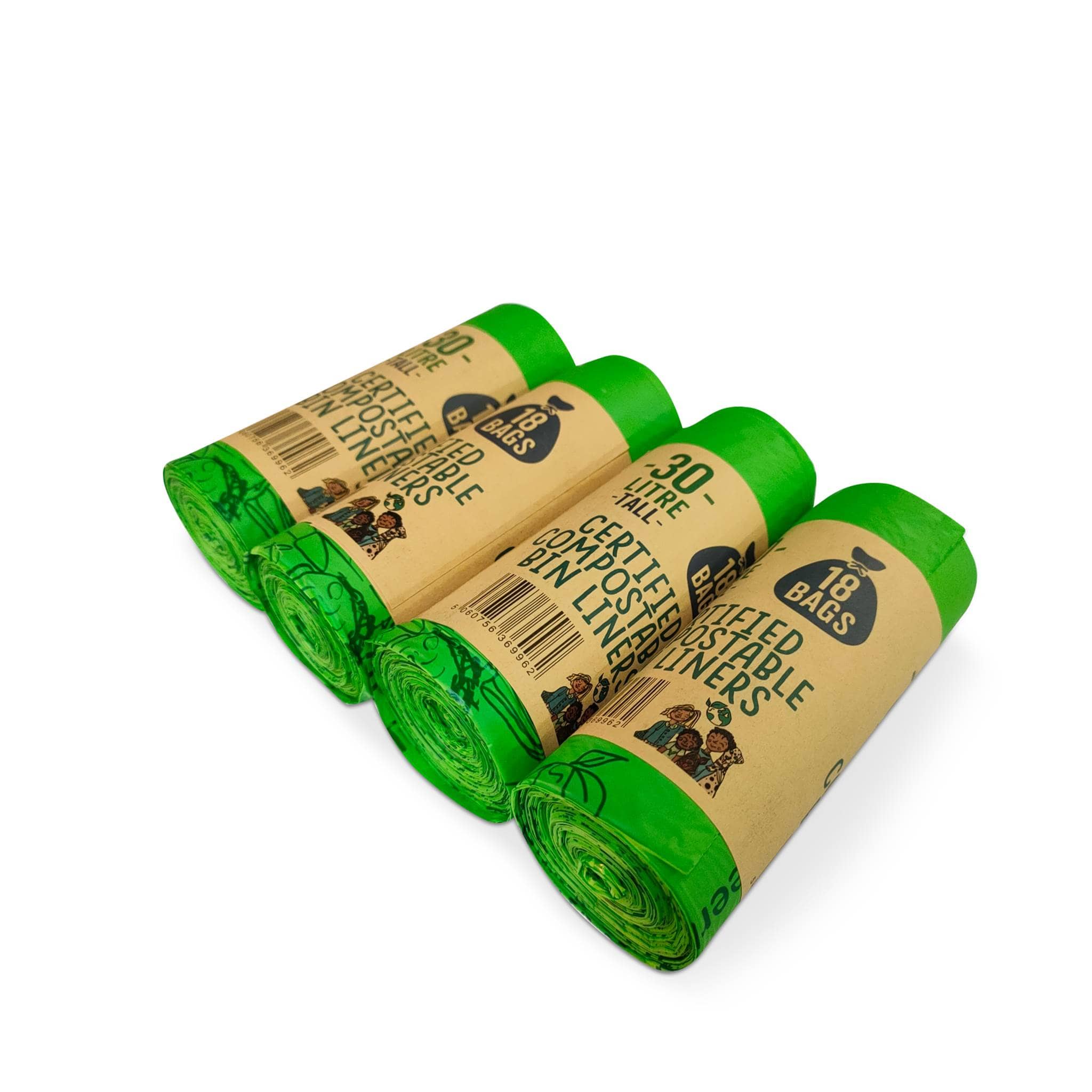 Compostable Bin Liners 30 Litre - 1 roll of 18 bags – Faerly