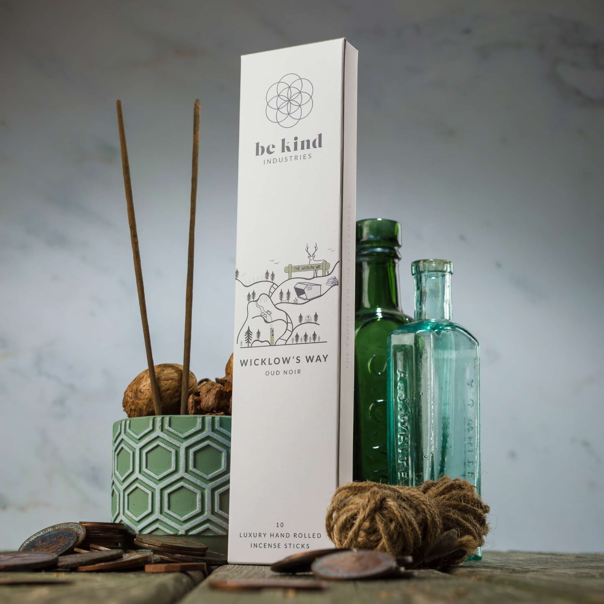 Oud Noir - Be Kind Luxury Incense Sticks - Wicklow's Way – Faerly