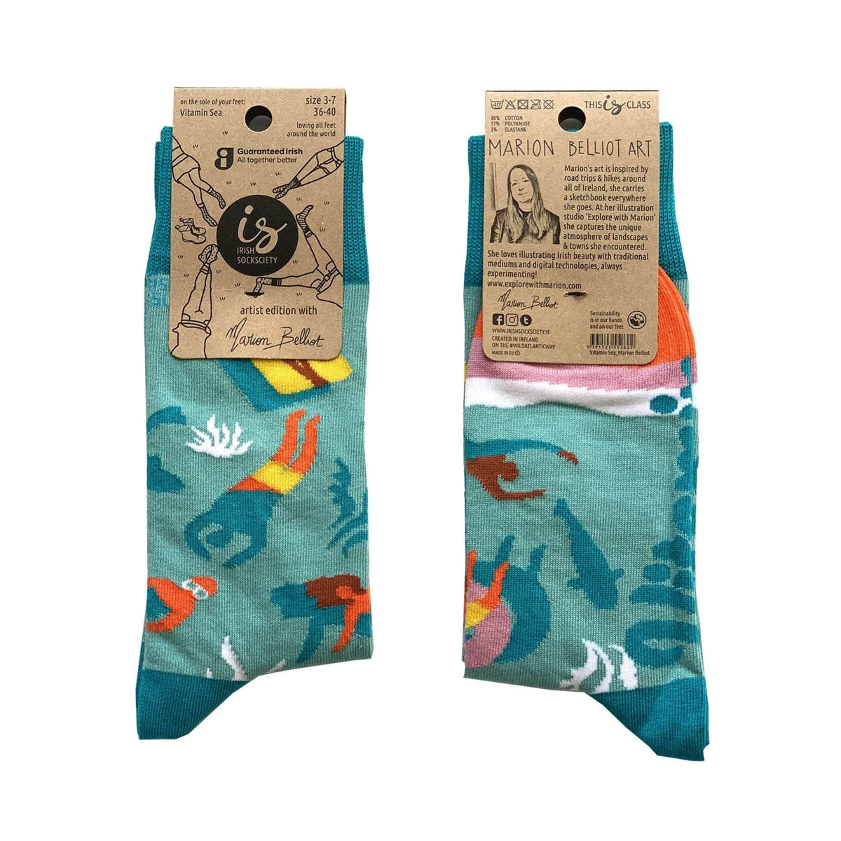 Vitamin Sea Socks - Irish Socksciety – Faerly